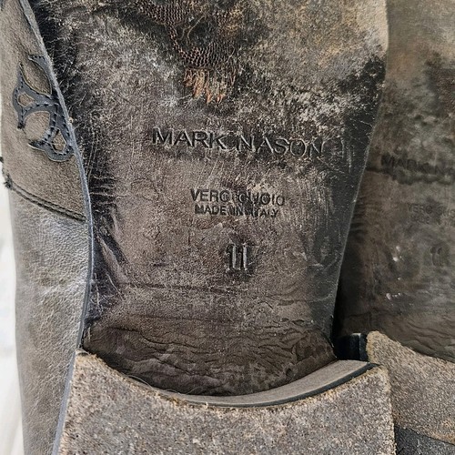 Mark Nason Rock Lives Slip On Stitched Cap Cross Distressed Leather Mens... | eBay