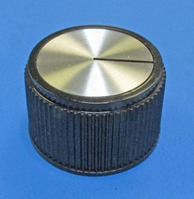 Serrated Black Phenolic 1.1-inch Dia Instrument Knobs for 1/4-inch ...