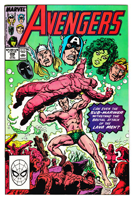 The AVENGERS #306 VF/NM 1989 Marvel Comics-Lava Men Attack Sub-Mariner ...