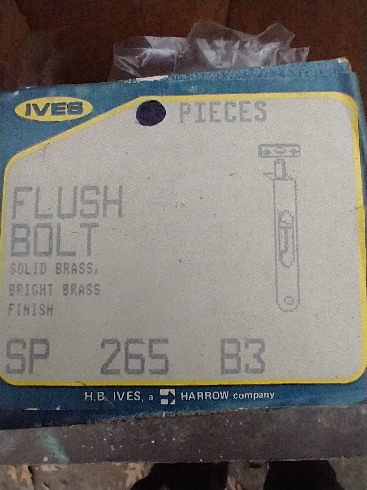 New Ives 265 B3 Bright Brass Cast 6" Manual Flush Bolt With 1" Throw | eBay