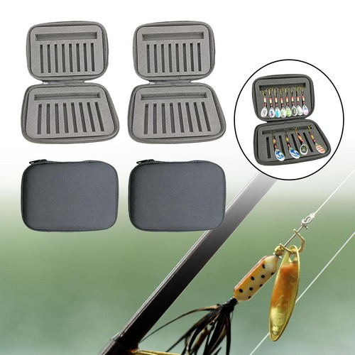 2x Fishing Lures Storage Bag Fishing Spoons Storage EVA Liner Storage ...