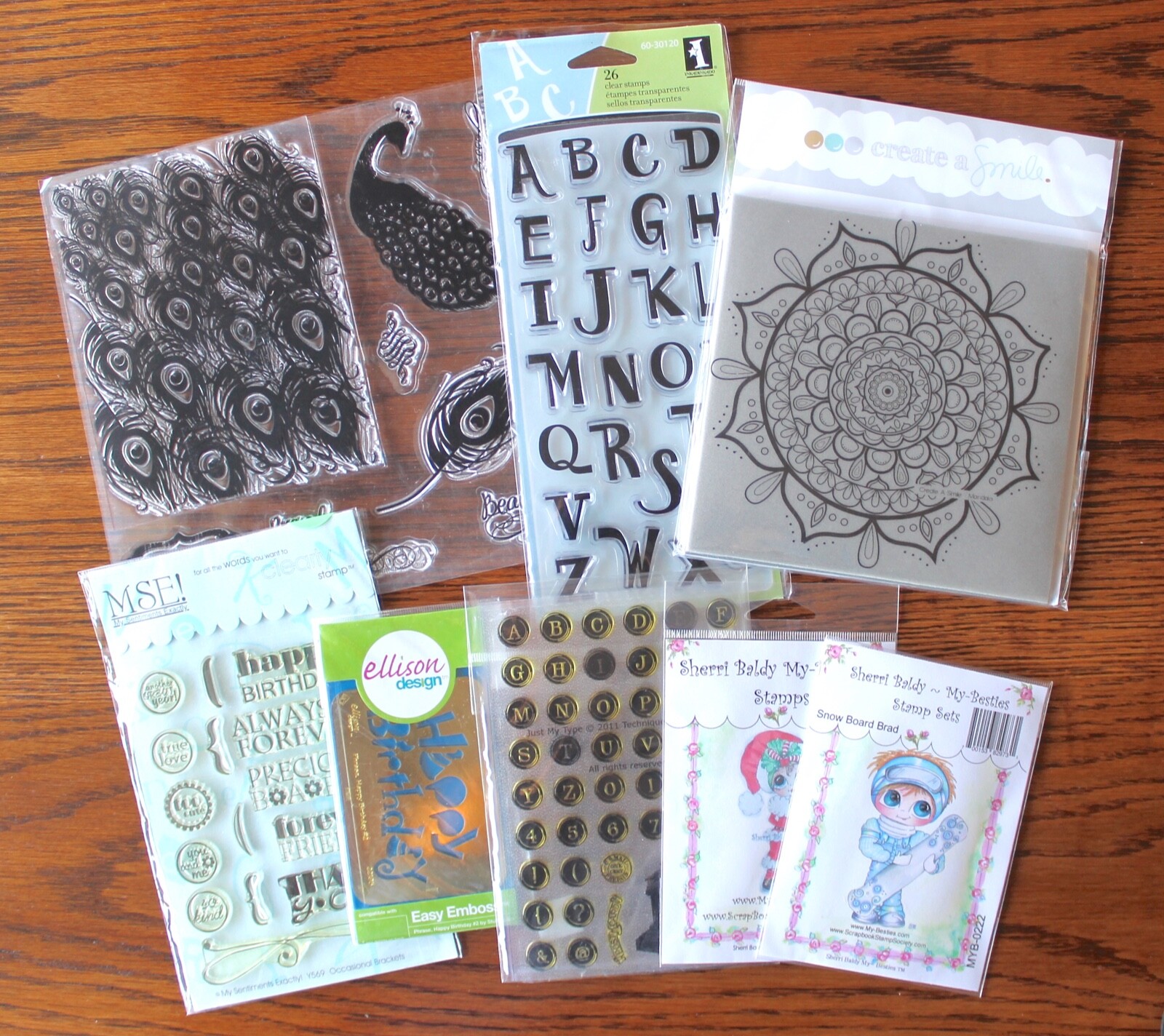 Lot Clear & Cling Stamps & Embossing plate MSE Technique Tuesday ...