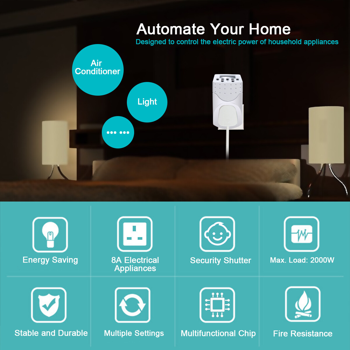 electronic 24 Hours 7 Day 13A Mains Plug in Digital Timer Switch Clock ...