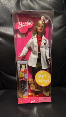 2000 Pet Doctor Barbie Doll Veterinarian with Accessories Mattel 50595 ...