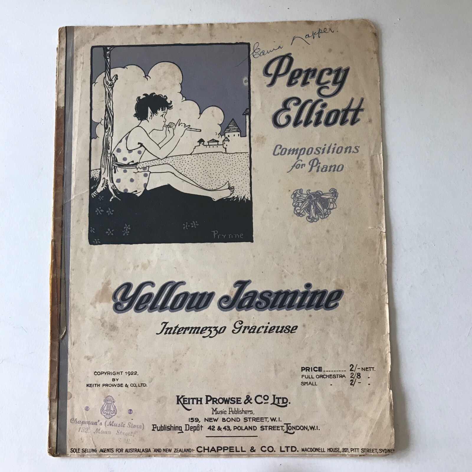 Percy Elliott Compositions for Piano Sheet Music Vintage 1922 (Bk2) | eBay