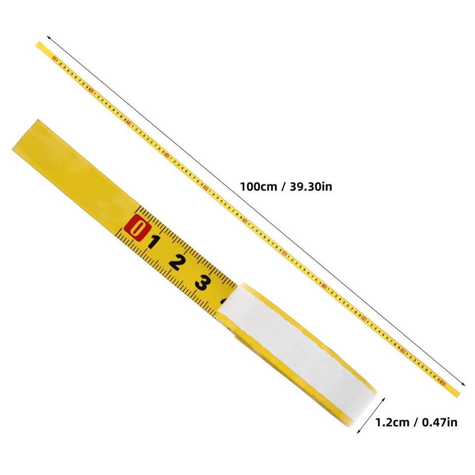 Sticky Ruler Self-adhesive Measuring Tape Measure for Woodworking Long ...