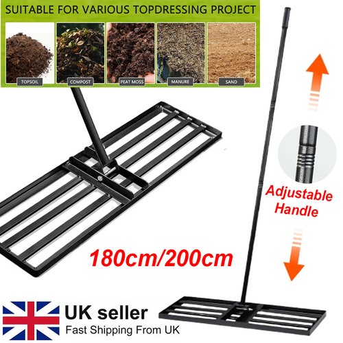 Garden Lawn Levelling Rake Lute Landscaping Rake Top-Dressing Repair ...