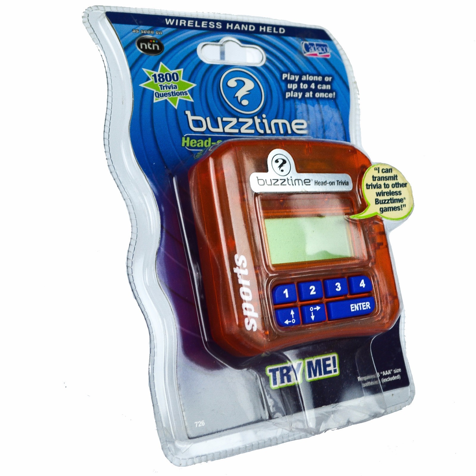 Buzztime Head-On Trivia Challenge Handheld Game Cadaco LCD Wireless ...