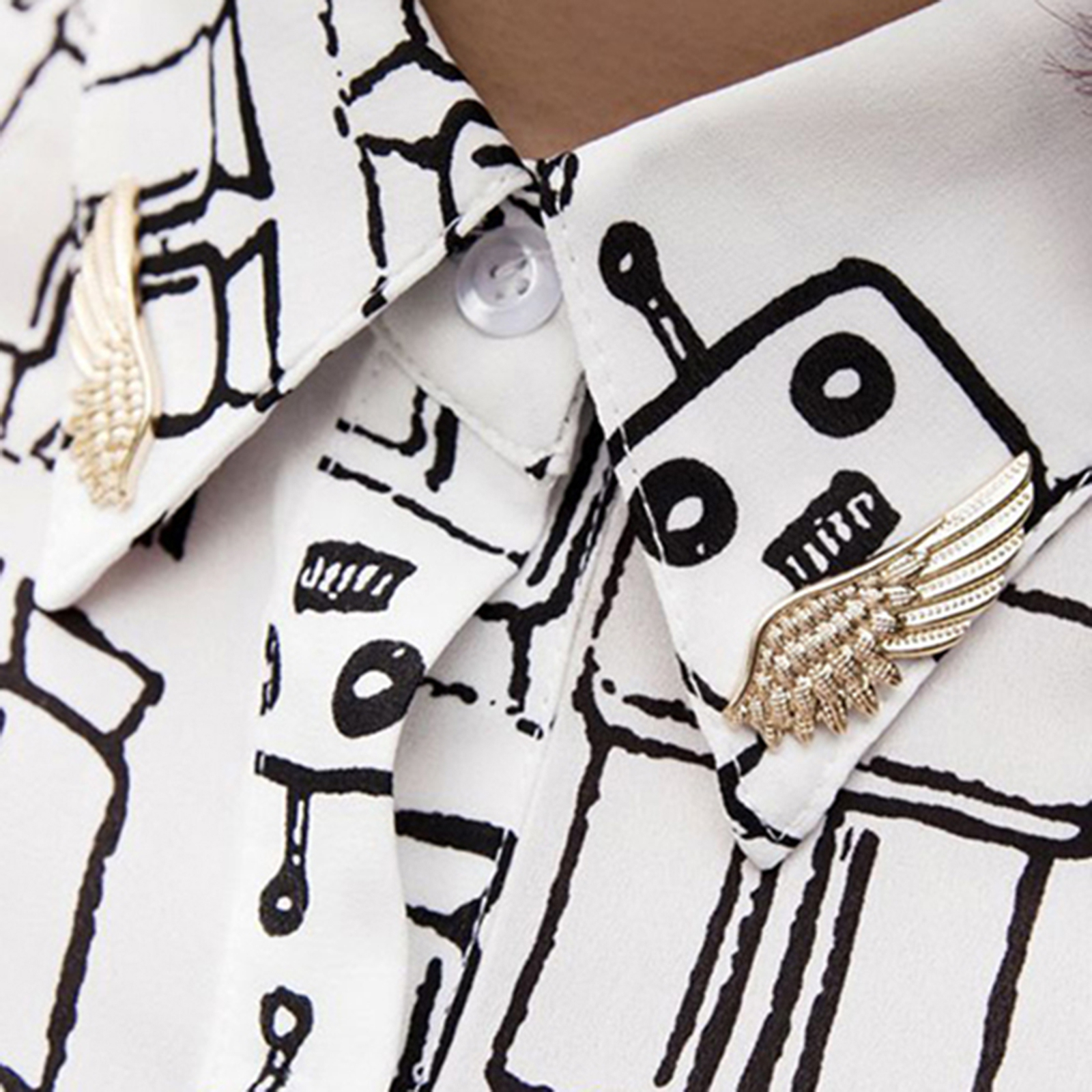 2 Pcs Badge Wear-resistant Compact Wing Design Badge Alloy | eBay