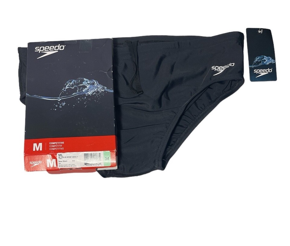 New Speedo Men's Solid Powerflex Eco Swim Race Brief 34" 70800 | eBay
