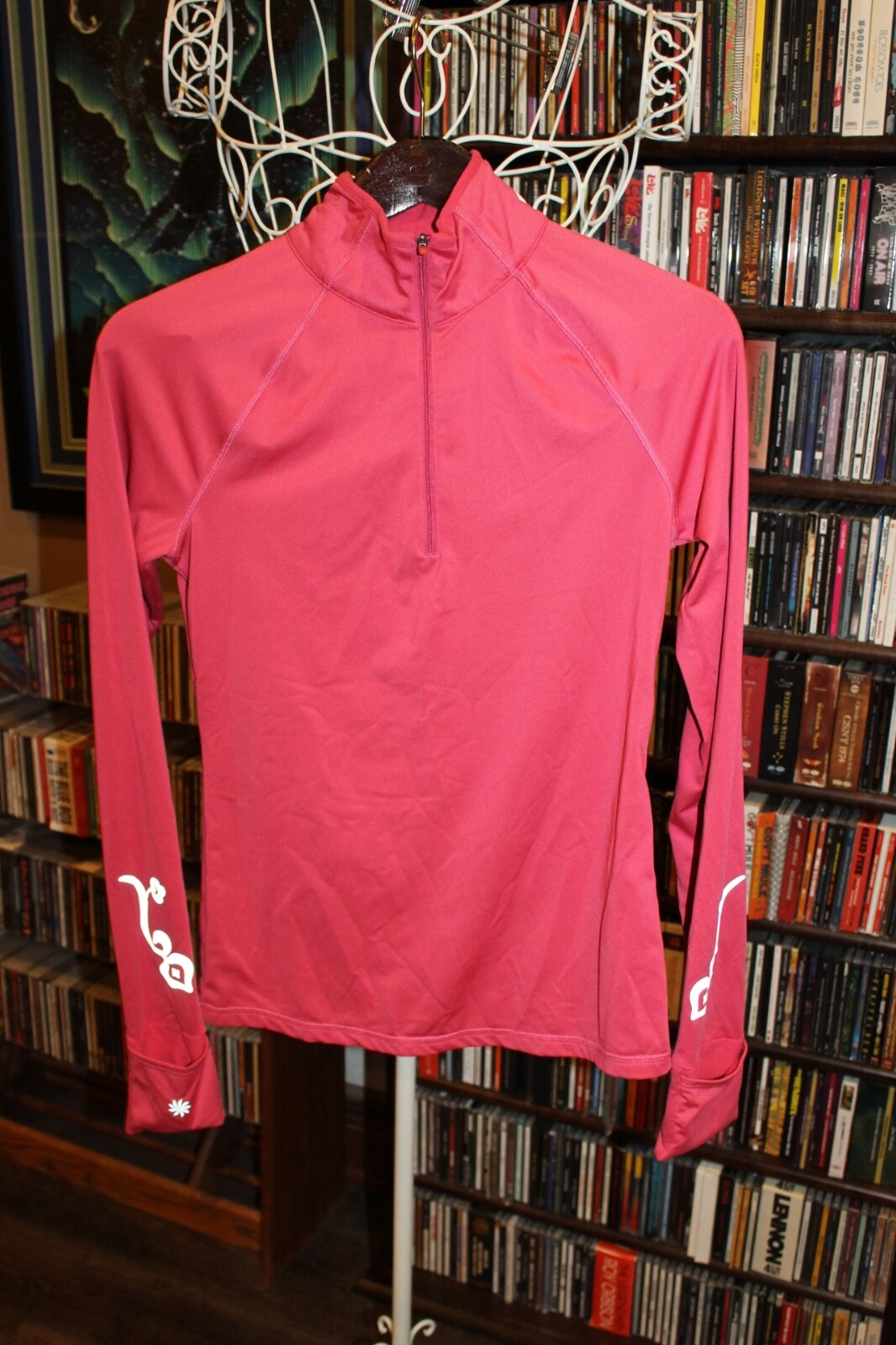 Athleta raspberry reflective running jacket 1/4 zip … - Gem