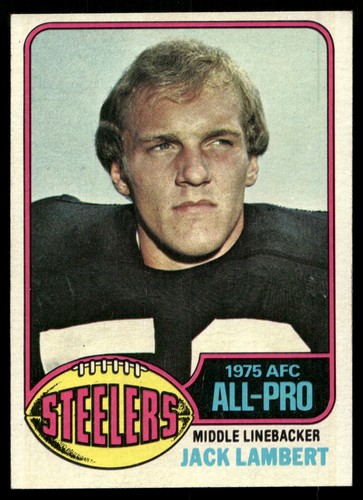 1976 Topps Football 220 Jack Lambert Rookie Card HOF-Lesser Grade Gum ...