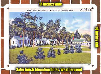 Metal Sign - Massachusetts Postcard - Wing's Mohawk Springs On Mohawk ...