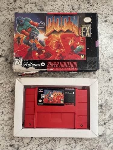 Doom SNES Super Nintendo cartridge And Box Only Missing Manual Tested ...
