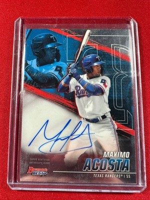 2021 Bowman's Best Maximo Acosta Auto #B21-MA Rangers | eBay