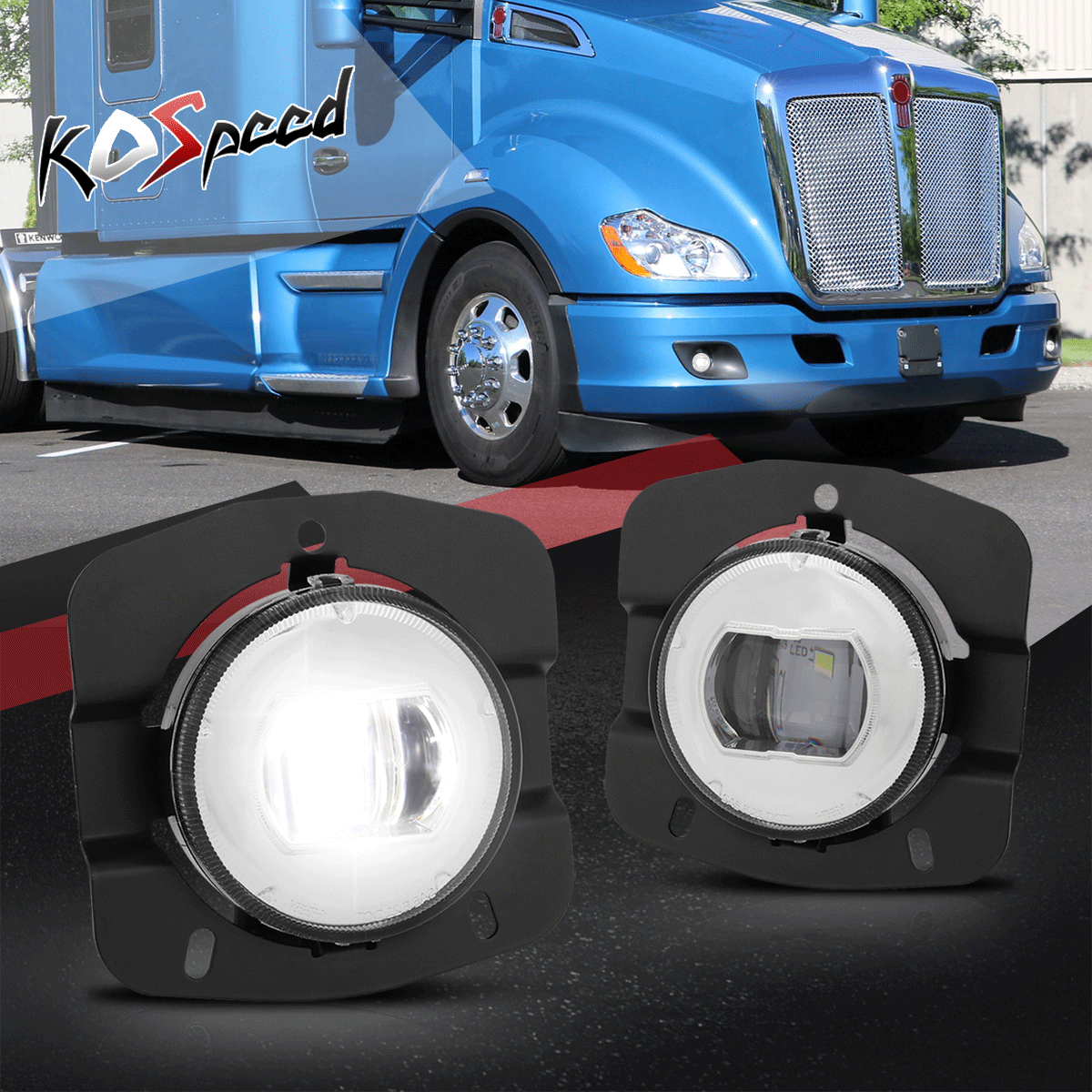 Chrome Housing Full LED Front Bumper Projector Fog Light for 11-24 ...