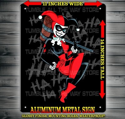 Harley Quinn Animated Series Ha Ha Ha Metal Sign Wall Art 11" x 14" | eBay