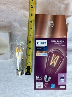 Philips Smart LED Easy Control Connected By WIZ Wi-Fi, 60W, ST19, E26 ...