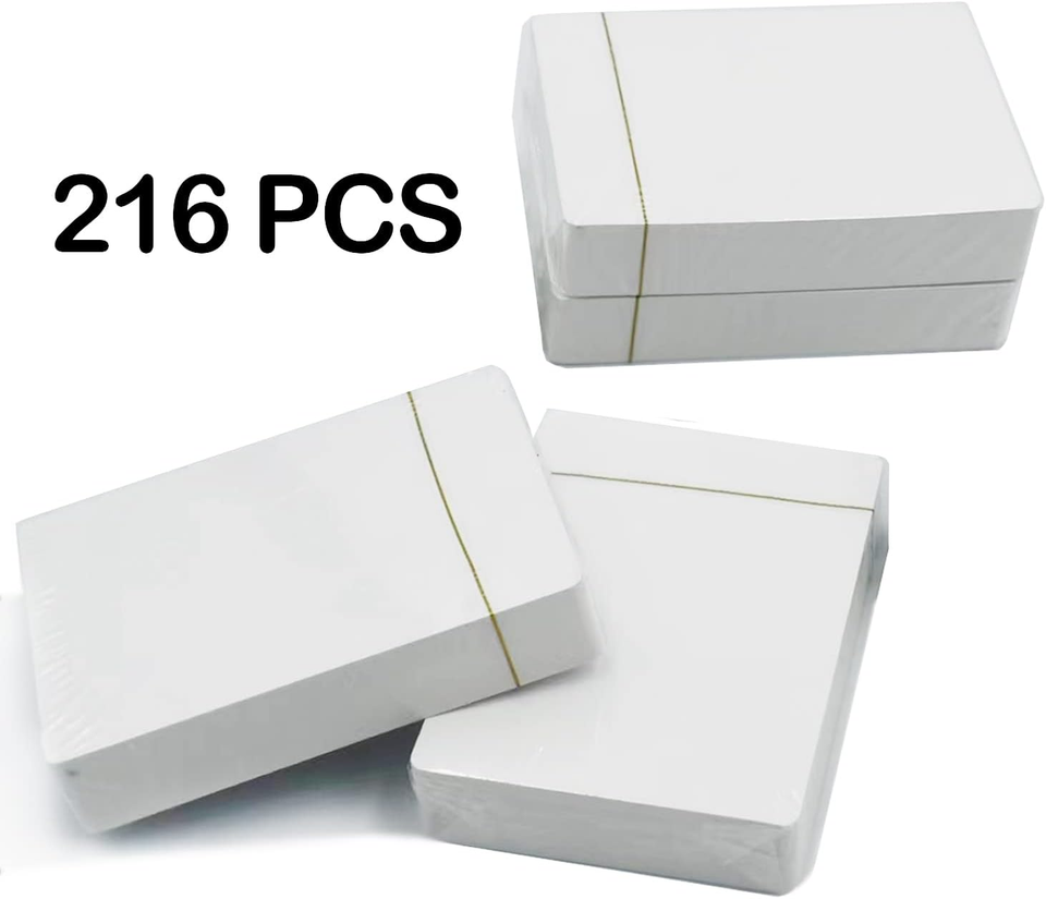 Yuanhe Blank Playing Cards to Write on Poker Size 216PCS Printable ...