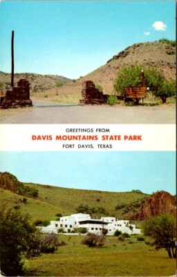 Vintage Postcard Greetings Davis Mountains State Park Fort Davis Texas ...