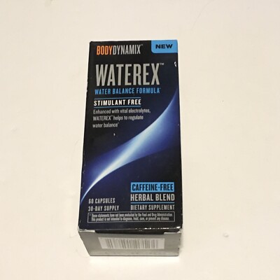 60ct Body Dynamix WATEREX WATER PILL WATER BALANCE HERBAL BLEND Exp ...