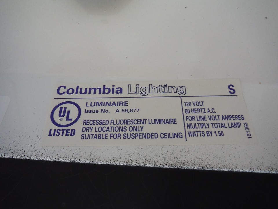 Columbia Lighting 18 Cell 2x4 Parabolic Troffer Recessed Lighting ...