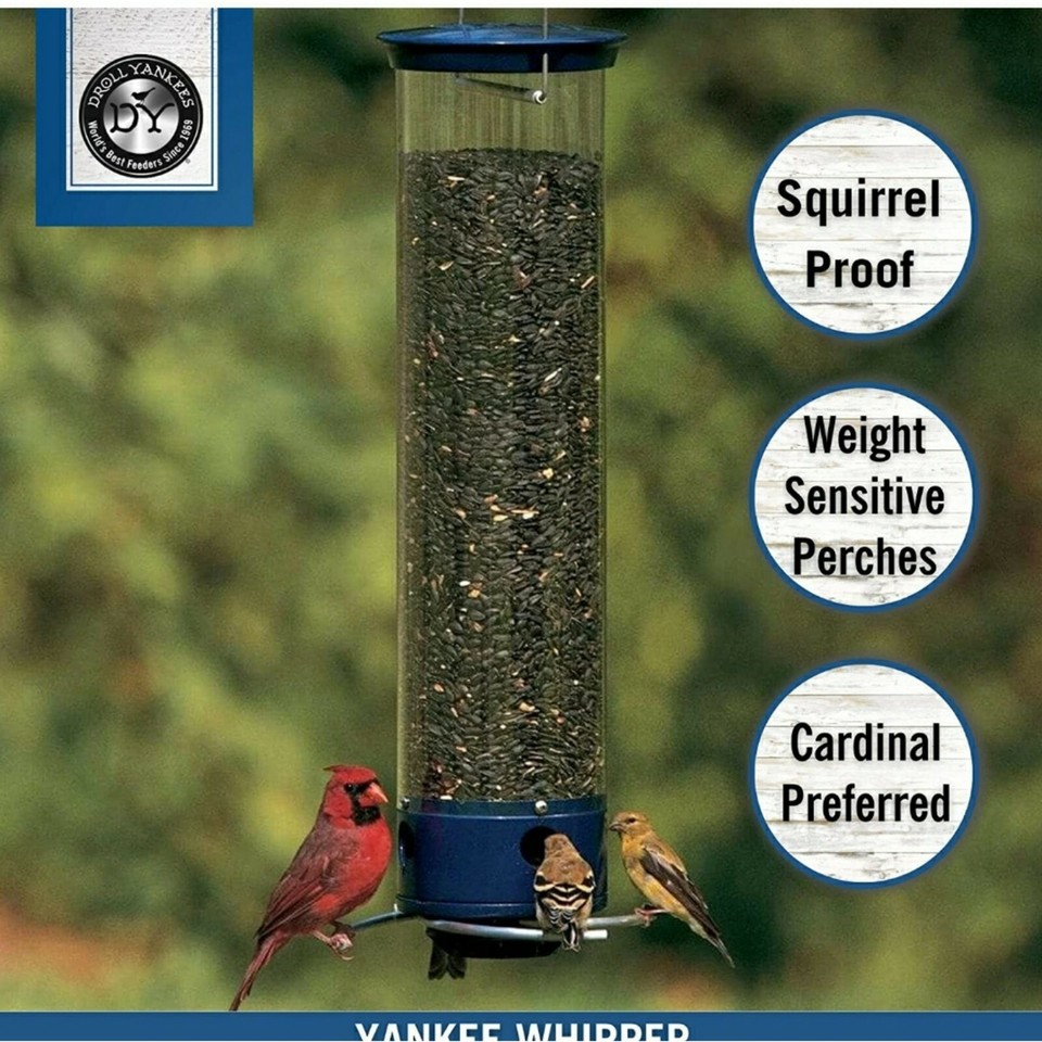DROLL YANKEES YANKEE WHIPPER SQUIRREL PROOF BIRD FEEDER YCPW-180 FREE ...