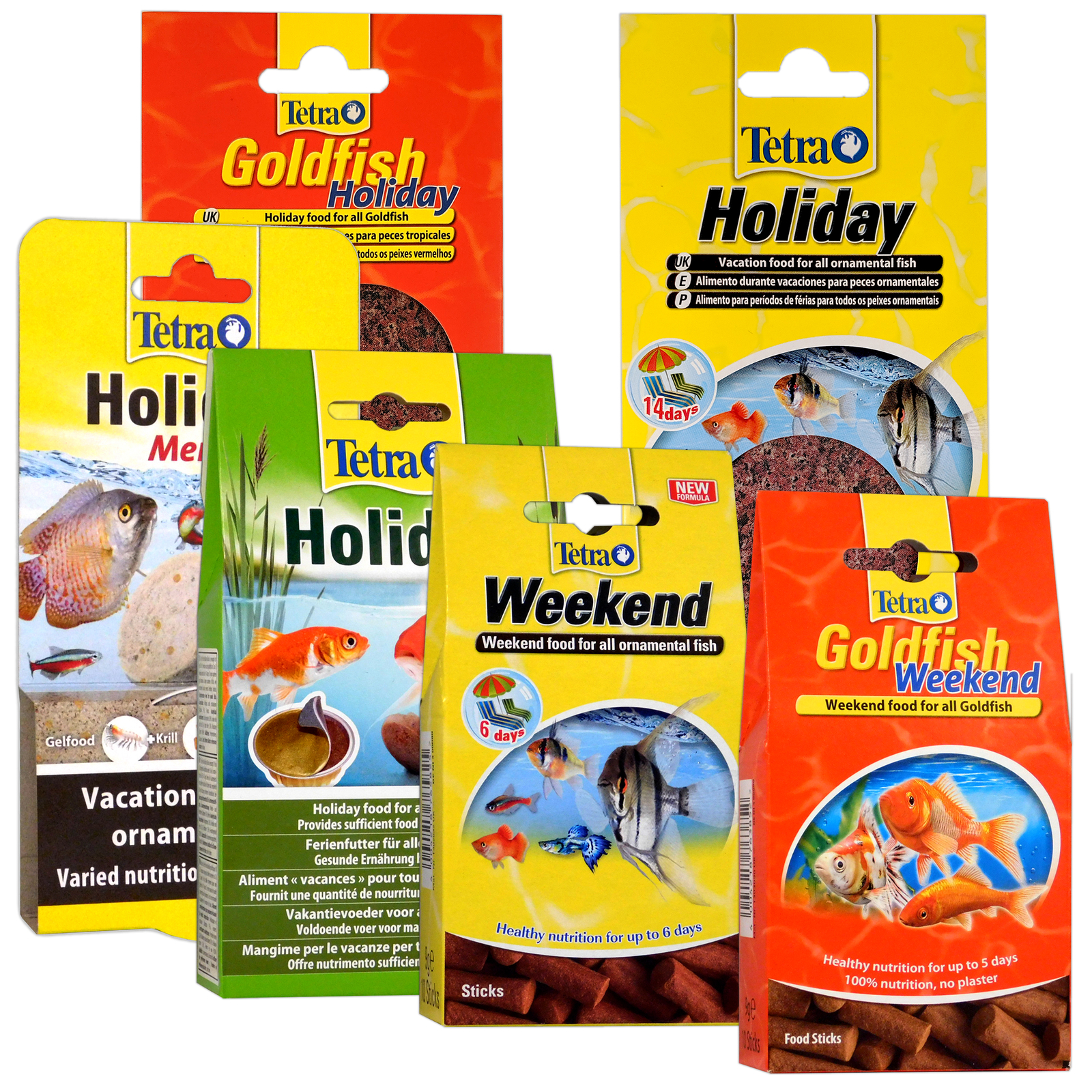 TETRA HOLIDAY FOOD BLOCK WEEKEND VACATION STICKS FISH GOLDFISH TROPICAL ...