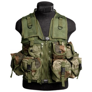 Tactical Military Assault Vest 9 Pockets Combat Webbing Carrier French ...