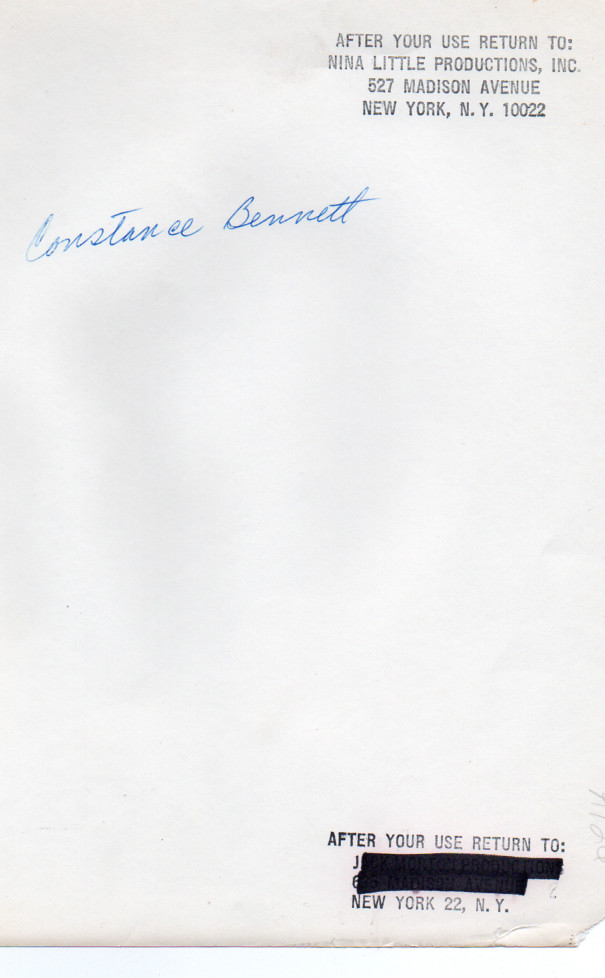 CONSTANCE BENNETT VINTAGE 8X10 PHOTO TAKEN BY MARCUS BLECHMAN 1950's ...