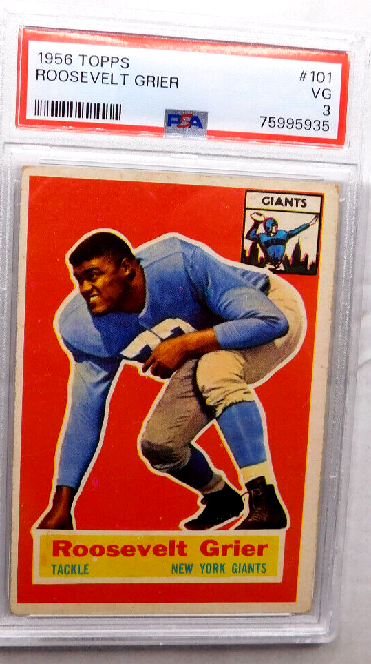 1956 Topps #41 Roosevelt Grier "Rosey" Grier "ROOKIE CARD" Fearsome Foursome | eBay