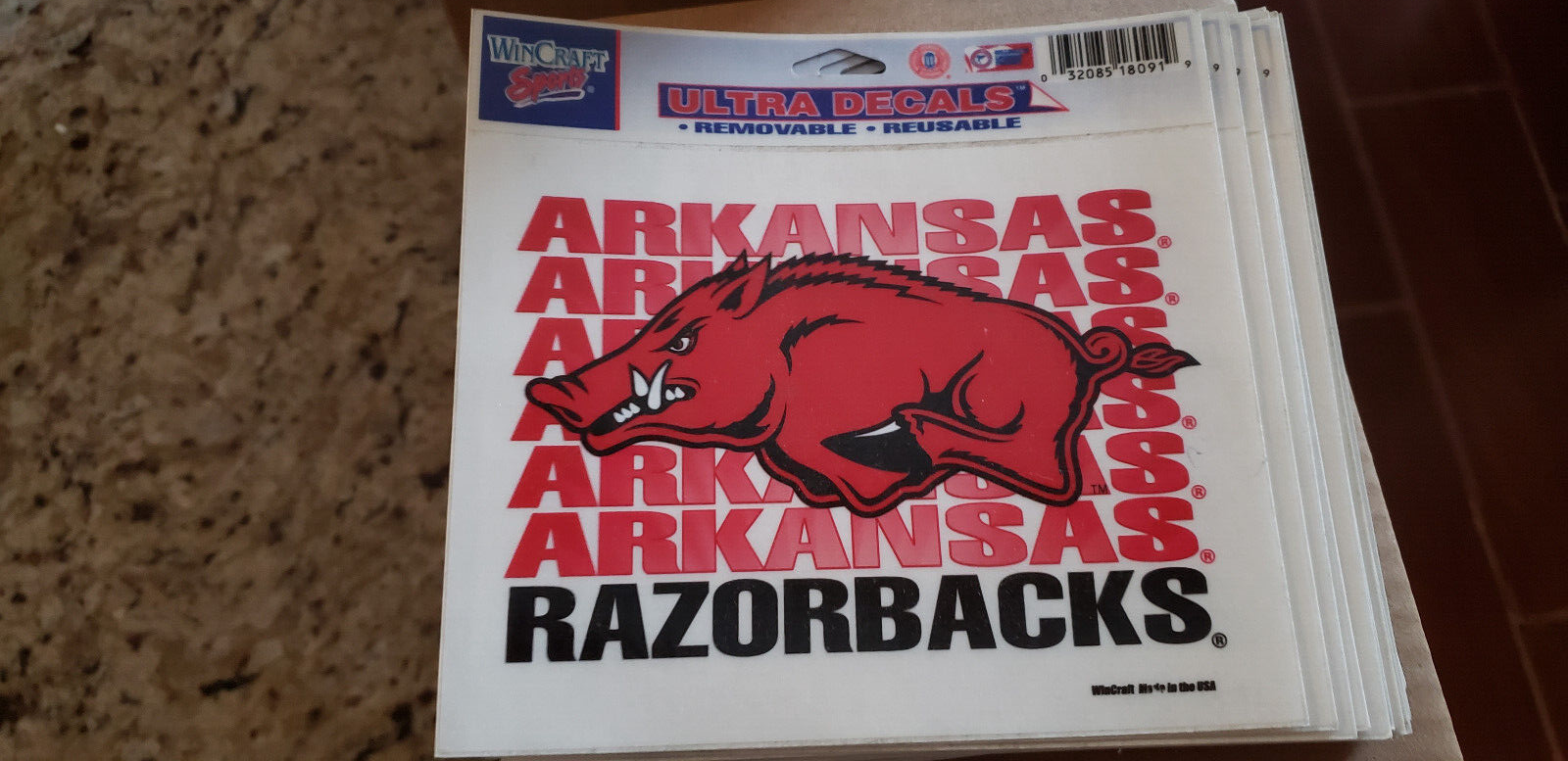 ARKANSAS RAZORBACKS 5X6 ULTRA DECAL WINDOW CAR AUTO | eBay