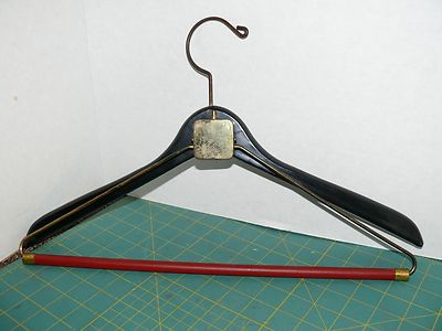 Vintage kleinert's jeeves valet Wood hanger, wood brass metal suit ...