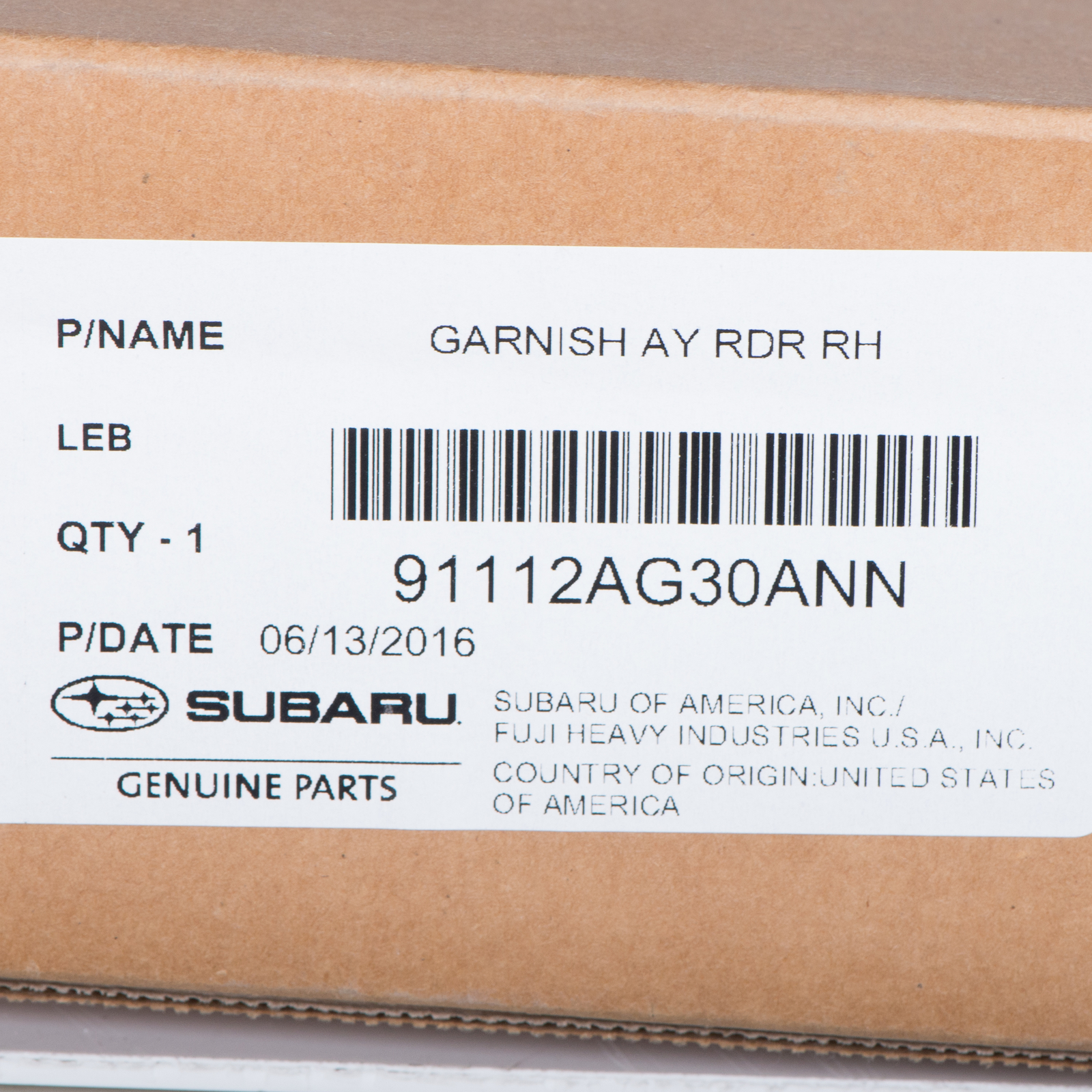 OEM 2005-2009 Subaru Outback Rear Right Door Lower Molding Trim NEW ...