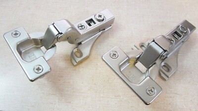 2 New HR Max Full Crank 110º Cabinet Hinges V45 w/ Base Plate Hardware ...
