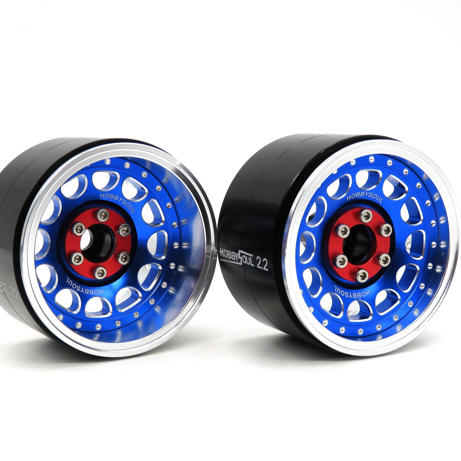 2x RC 2.2 Beadlock Wheels Adjustable 4 Offsets Rims For 1/10 Mud ...
