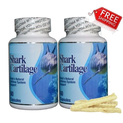 2 Shark Cartilage Body Natural Defense Joint Support Capsules Cartilago ...