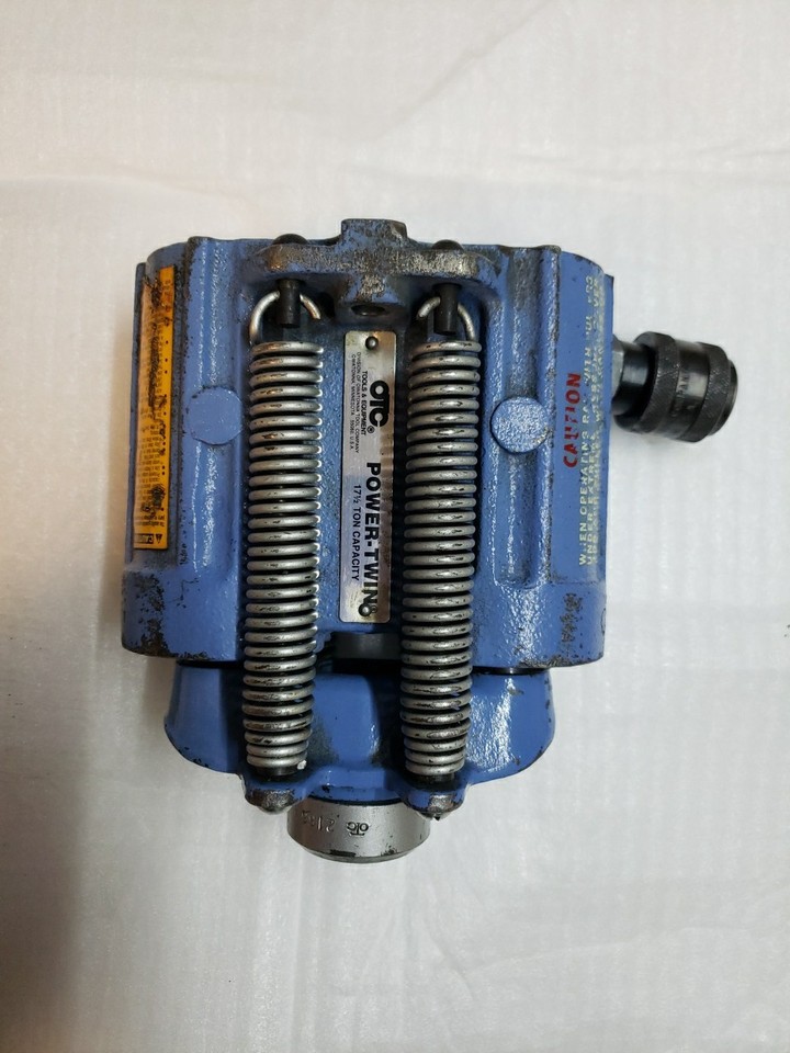 OTC POWER TWIN 4120 17-1/2 ton CENTER HOLE HYDRAULIC RAM puller shop ...