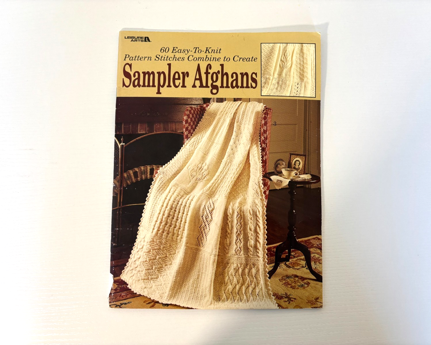 Leisure Arts Sampler Afghans 60 Easy To Knit Pattern Stitches Afghans ...