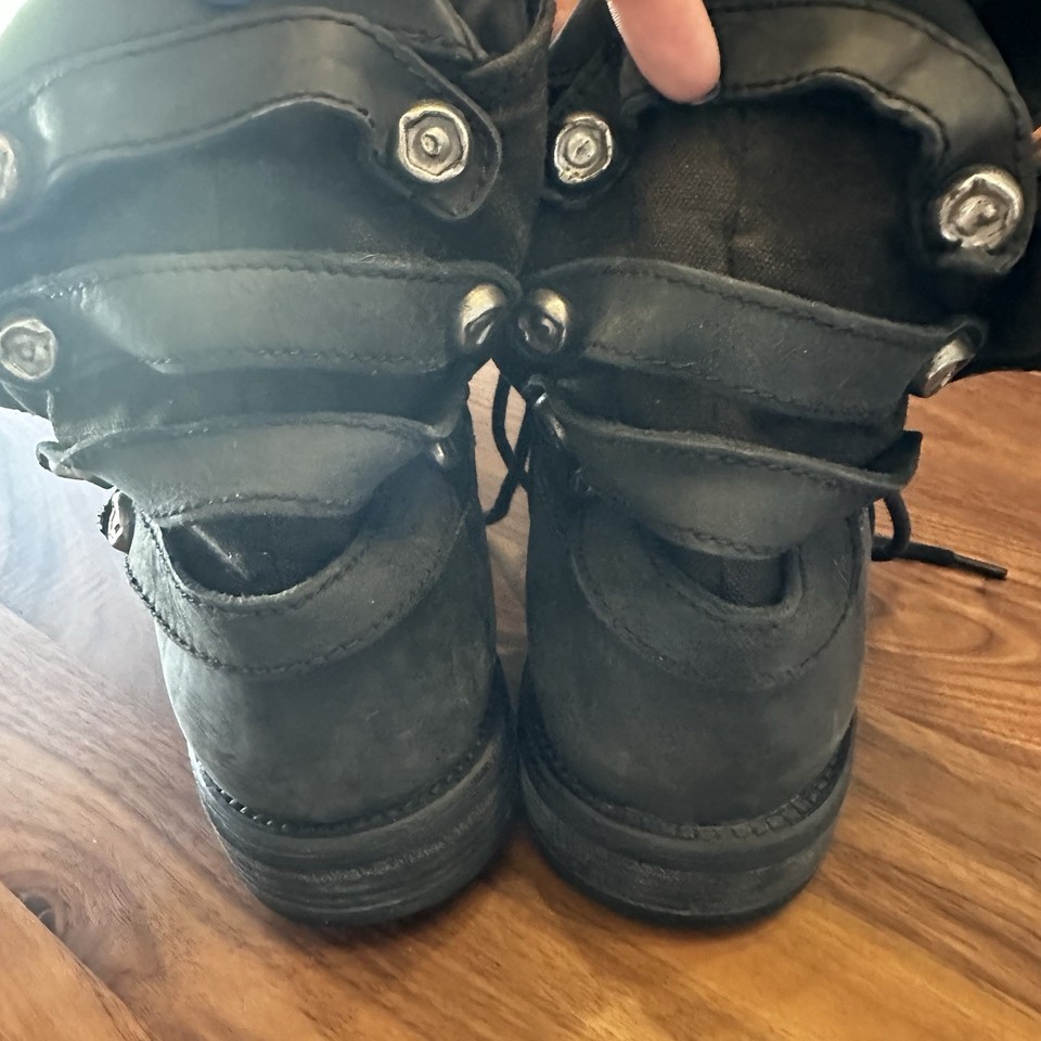 Men’s Affliction Boots Black Distressed Size Unknown Measures 13” | eBay