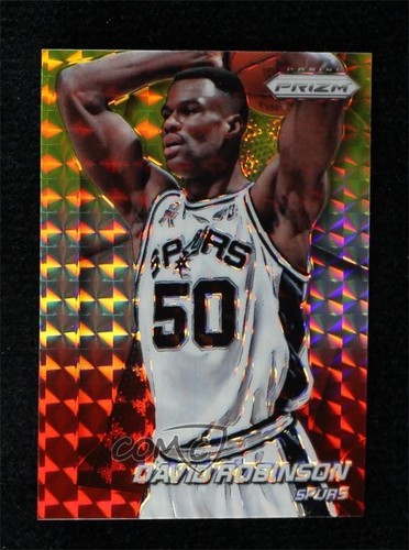2014-15 Panini Prizm Yellow & Red Mosaic Prizm David Robinson #227 HOF ...