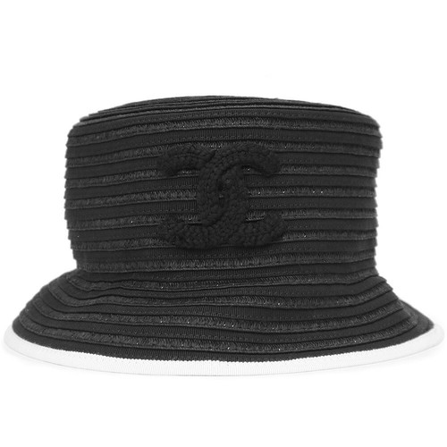 Chanel Coco Paper Bucket Hat M Size Polyester Cotton Rayon Black Aa8170 ...