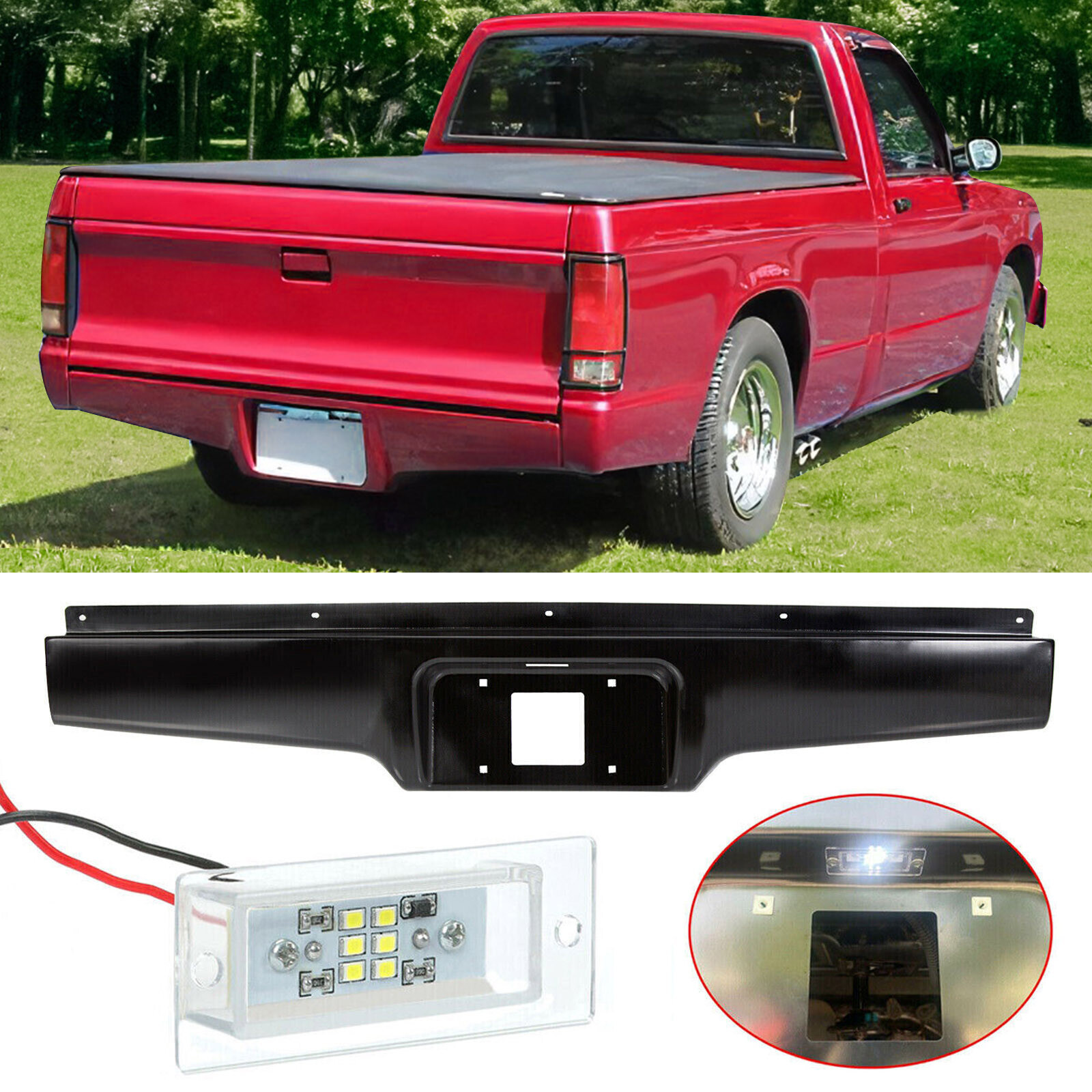Rear Bumper Completely For 1982-1993 Chevy S10 GMC S15 Sonoma Roll Pan ...