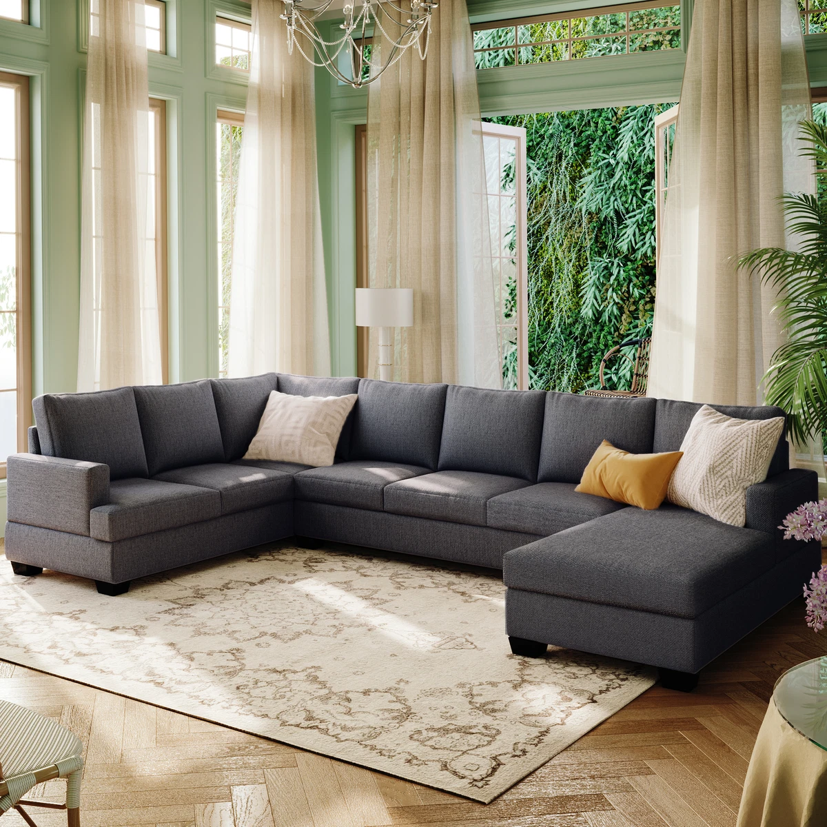 Castano 5 Piece Sectional With Chaise