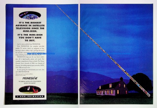 Primestar Satellite TV Television 1995 Trade Print Magazine Ad Poster ...