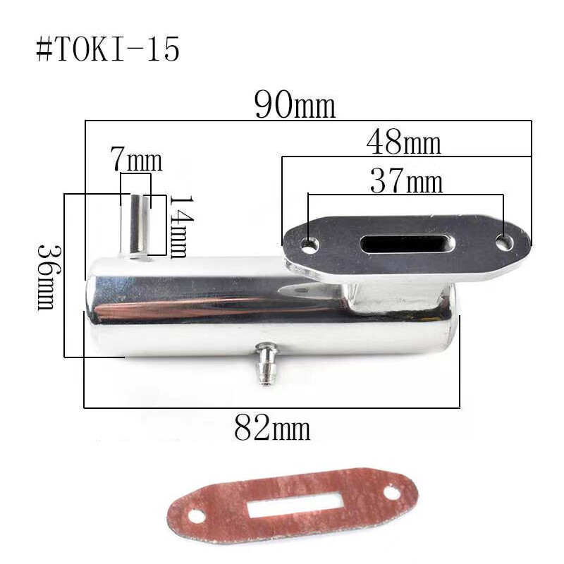 Side Exhaust For Toki 15 Nitro Engine 2.5cc Exhaust Pipe Aircraft Model Engine | eBay