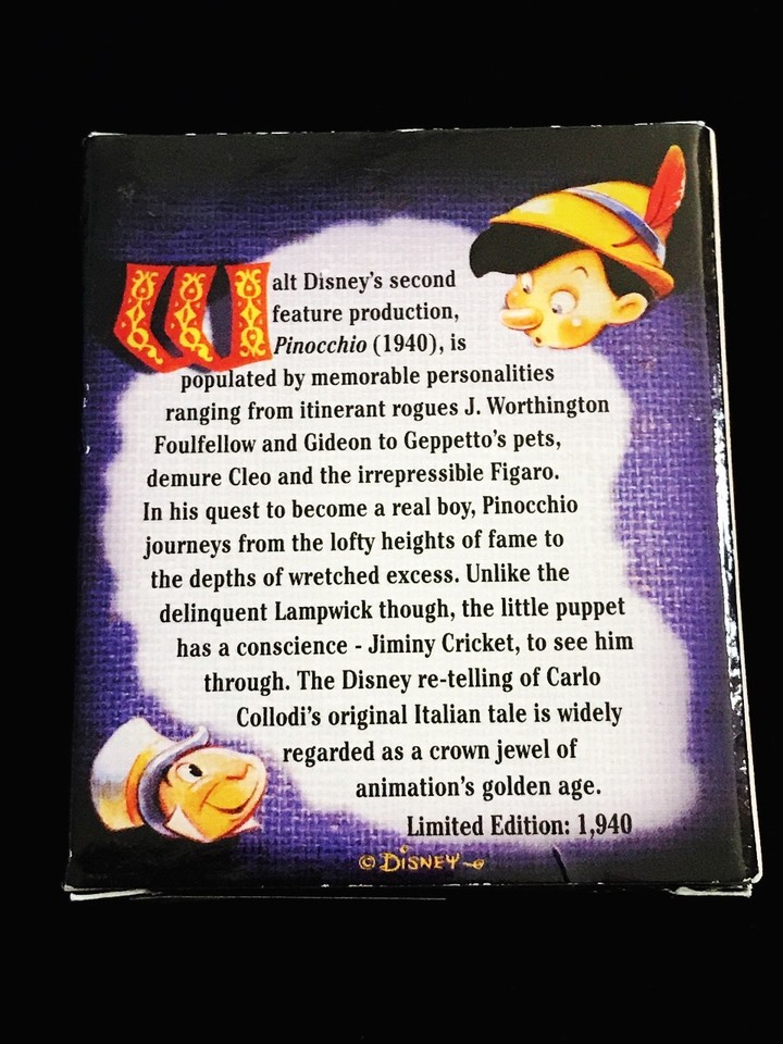 Disney Gallery Pinocchio Foulfellow Fox Pin Box Series 3928 LE1940 | eBay
