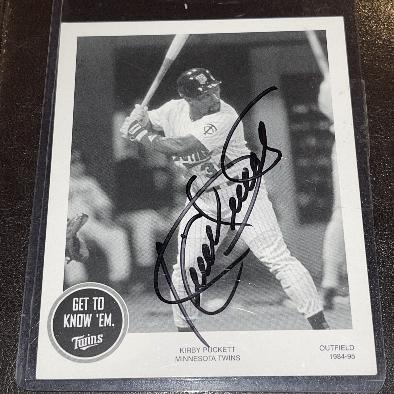 Kirby Puckett Autographed Signed 4x5 Team Issued FullJSA Letter Of ...