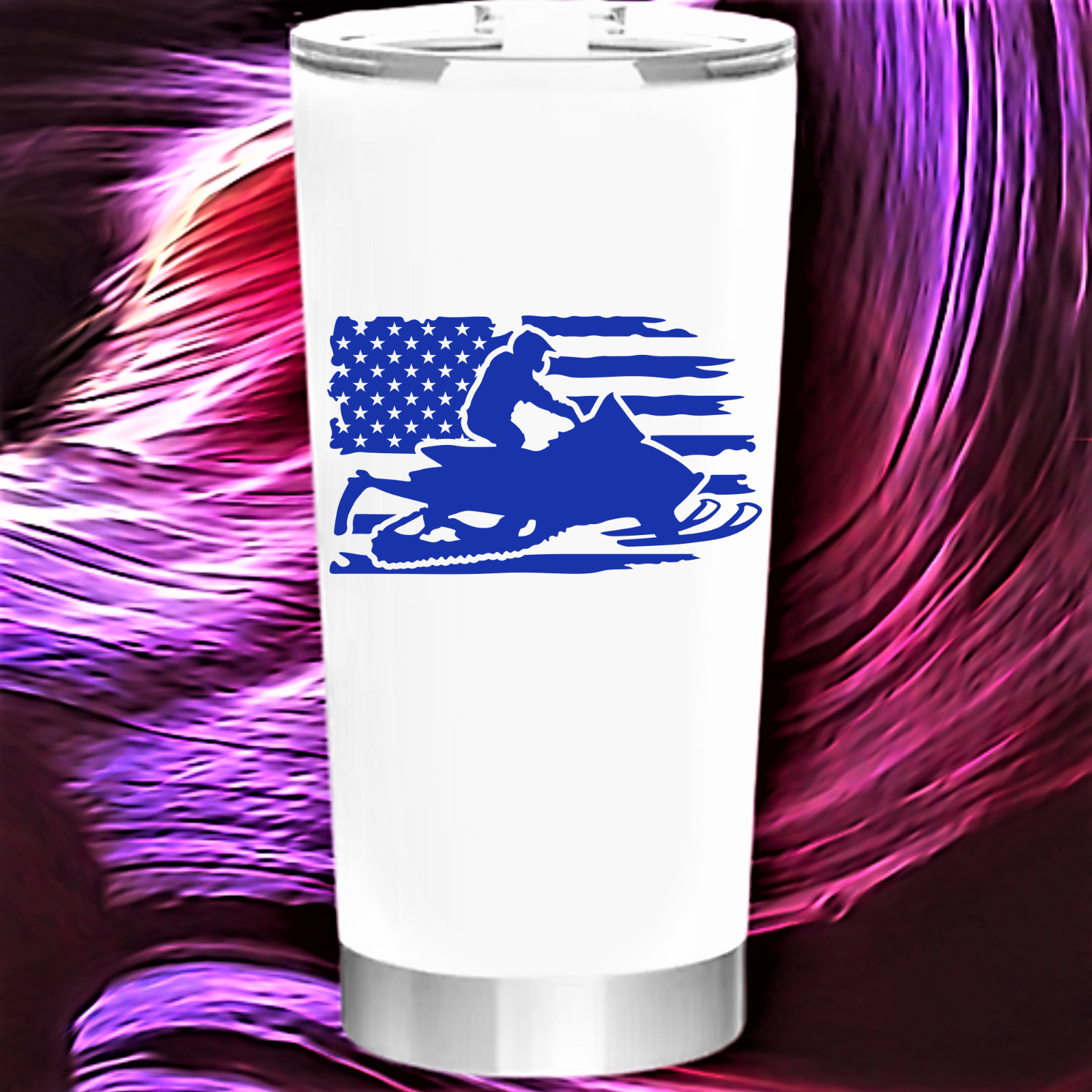 Snowmobile American Flag Decal Stickers Truck Trailer Window Wall | eBay