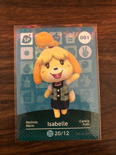 001 Isabelle Animal Crossing Amiibo Series 1 Card Unused Unscanned ...